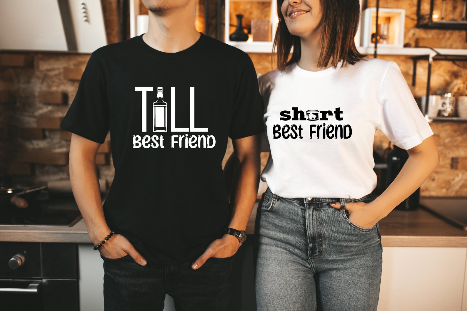 Best Friend Shirts,tall Best Friend, Short Best Friend, Bestie Tshirt ...