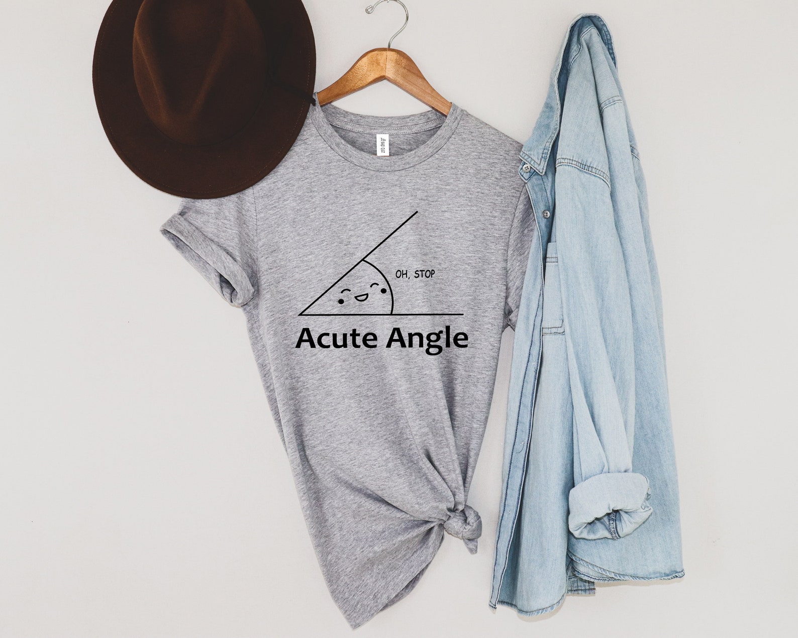 Math Gift, Acute Angle Shirt, A Cute Angle Math Teacher Gift, Cute Math ...