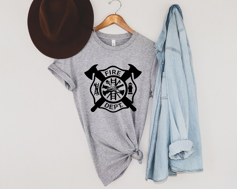 Firefighter T-shirt Fire Department Shirt Gift for - Etsy