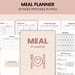 Printable Meal Planner Bundle: Food Journal, Grocery List (instant ...