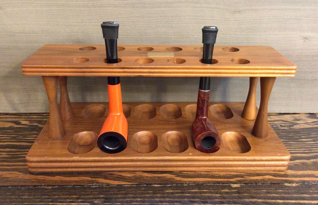 Vintage Pipe Holder/rack Unbranded Holds 12 Pipes. both - Etsy