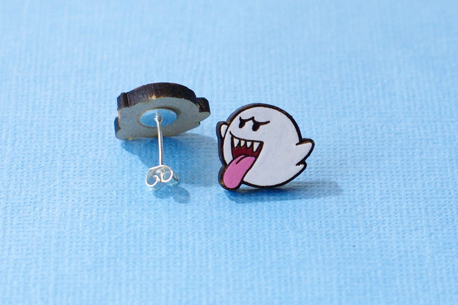 Super Mario Boo Studs Boo Earrings Mario Jewelry Ghost | Etsy