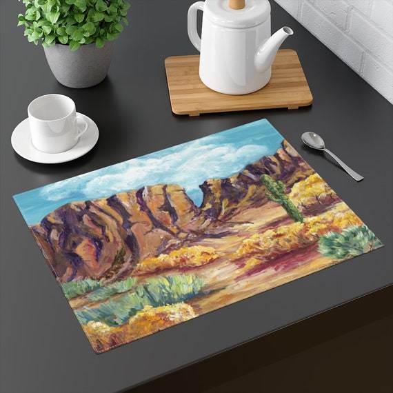 Arizona Desert Landscape Placemat/colorful Kitchen | Etsy