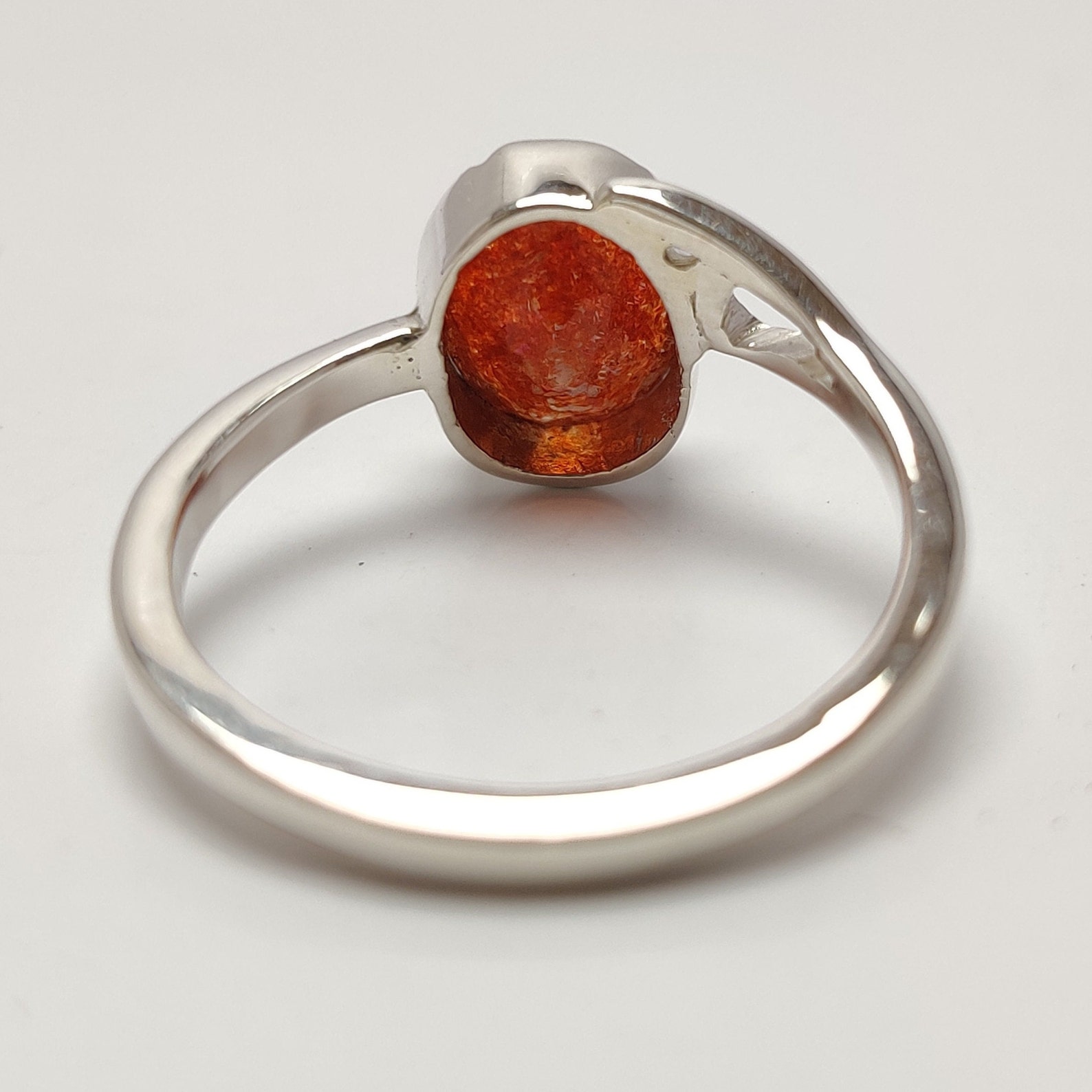 Natural Sunstone Ring, Multi Fire Sunstone Ring, Oval Shape Sunsotne ...