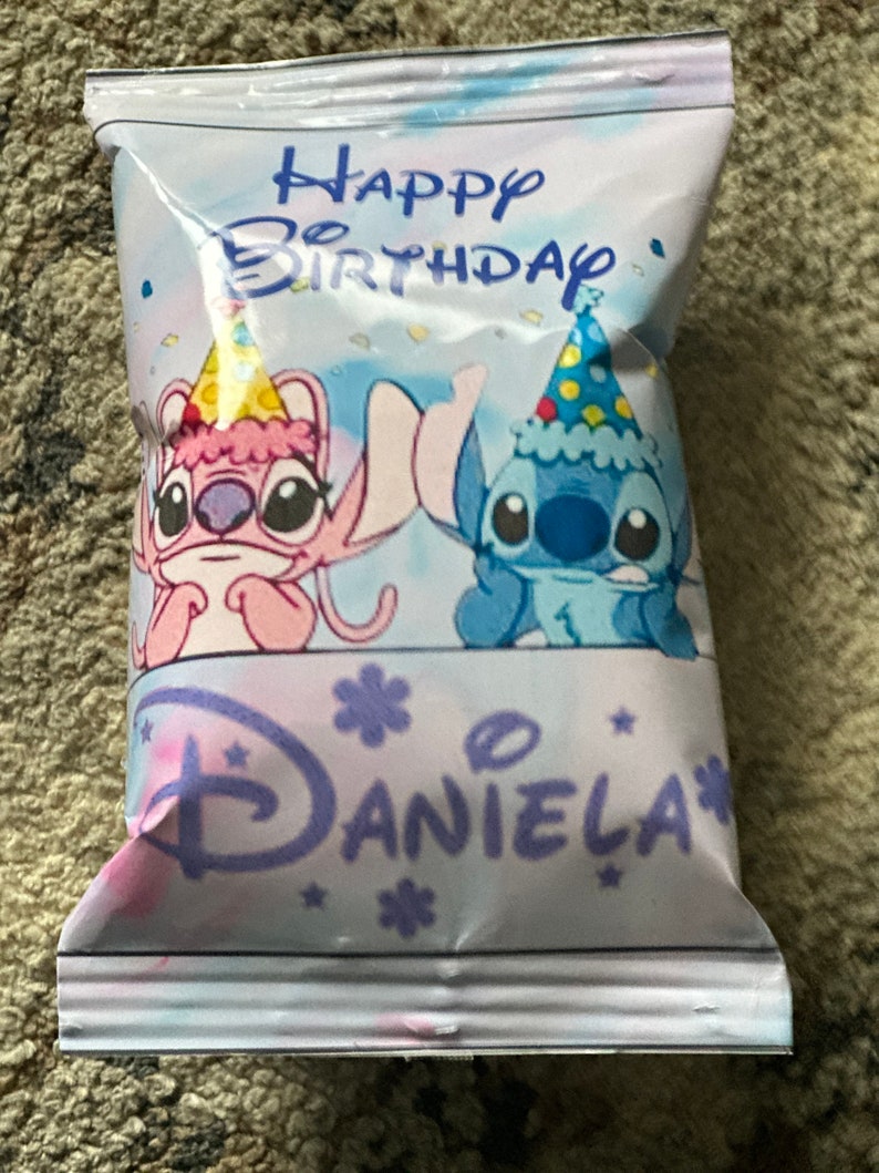 Stitch & Angel Chip Bag - Etsy