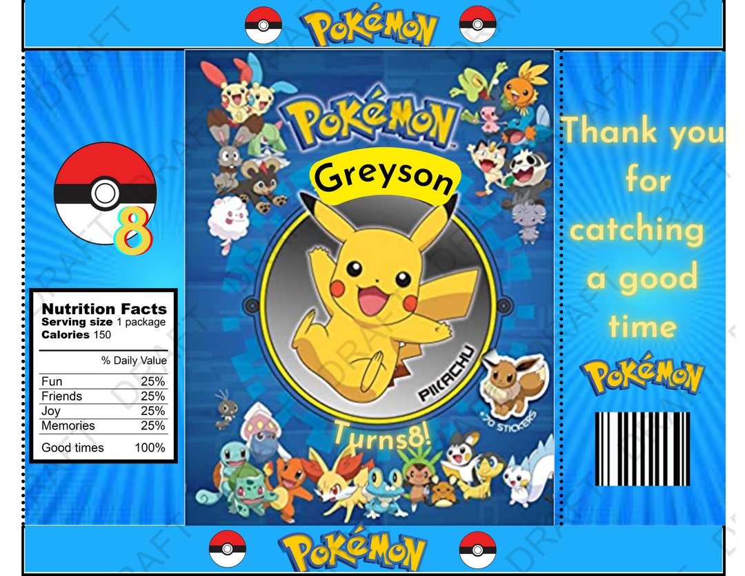 Pokemon Chip Bag - Etsy