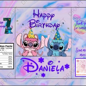 Stitch & Angel Chip Bag - Etsy