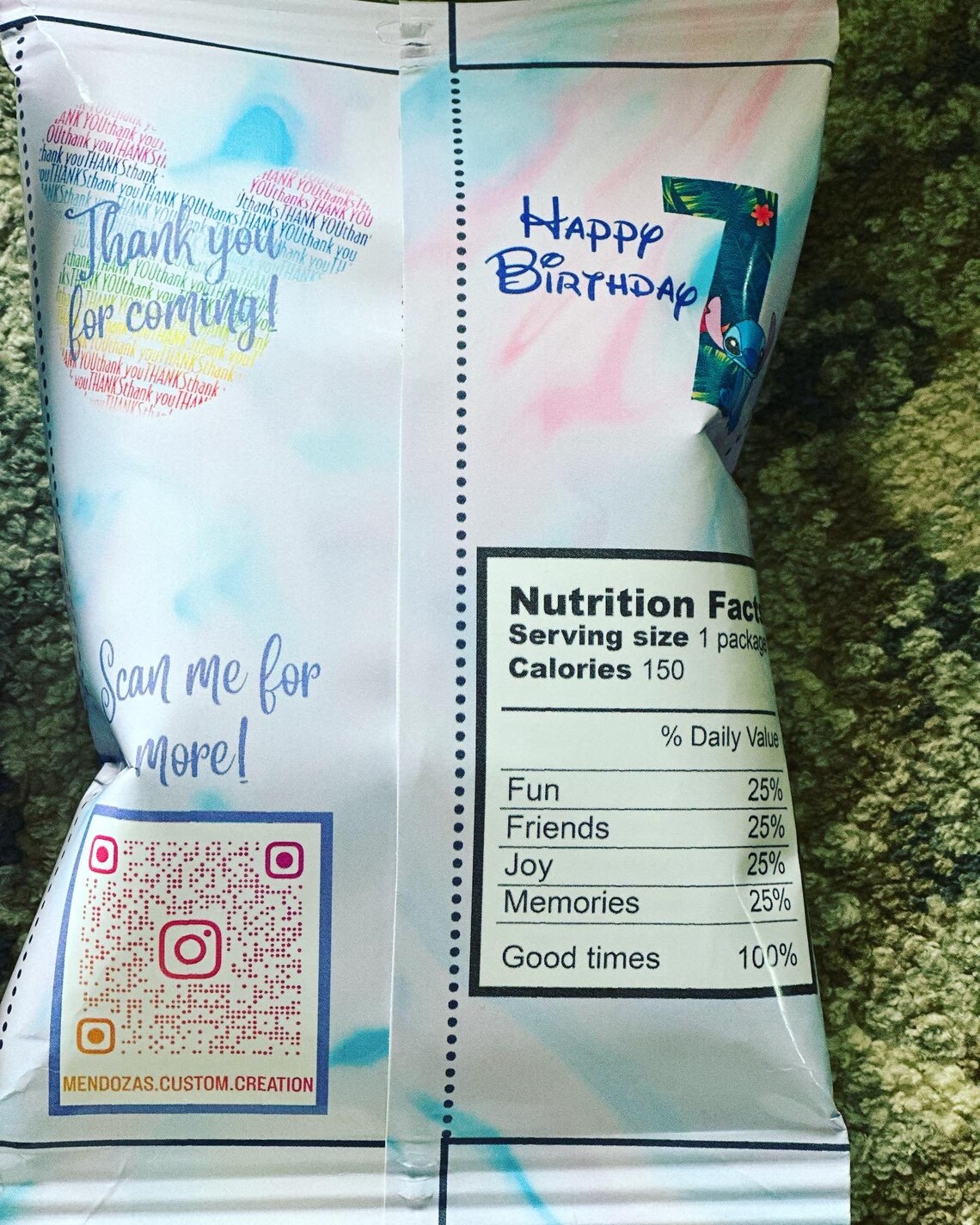 Stitch & Angel Chip Bag - Etsy