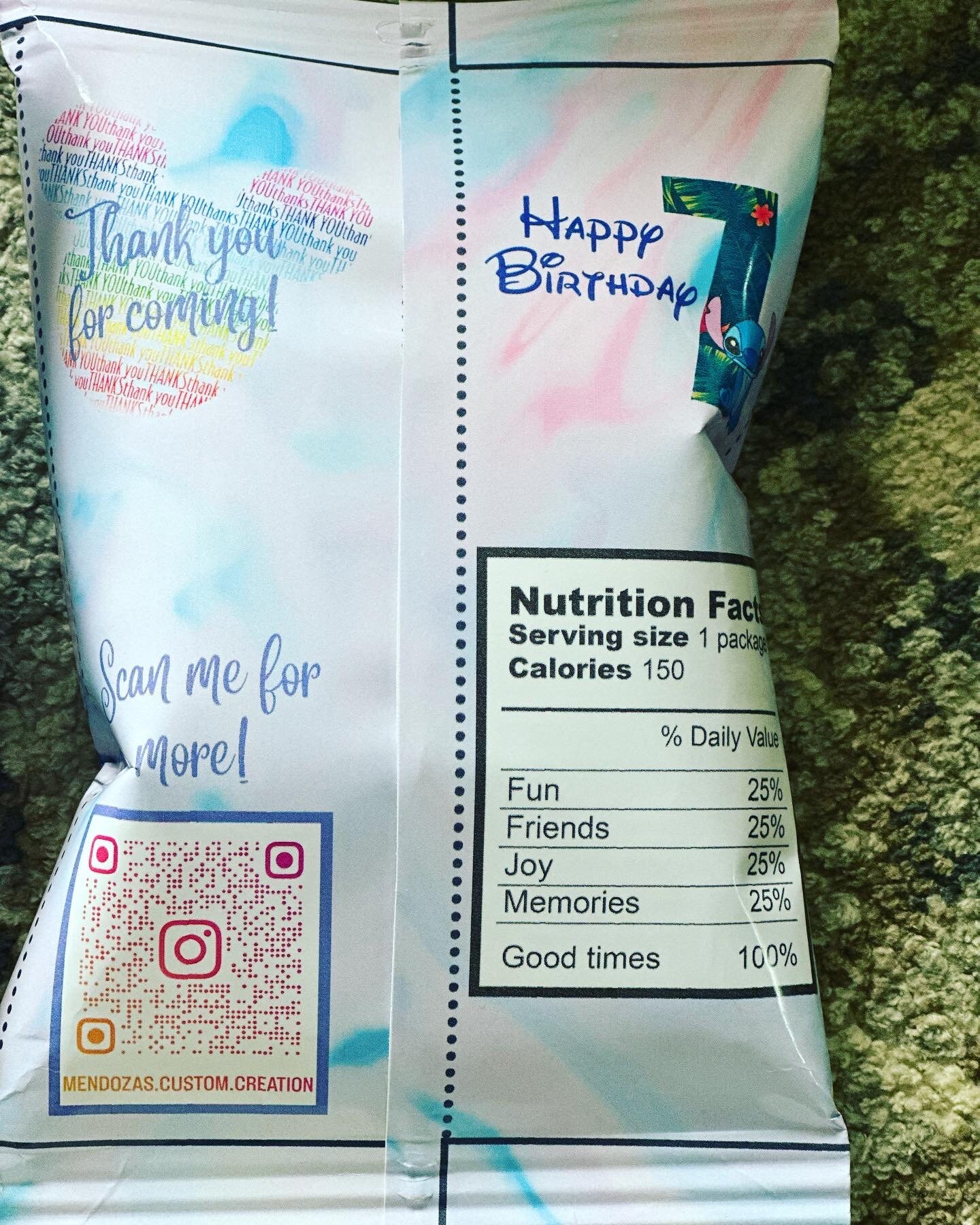 Stitch & Angel Chip Bag - Etsy