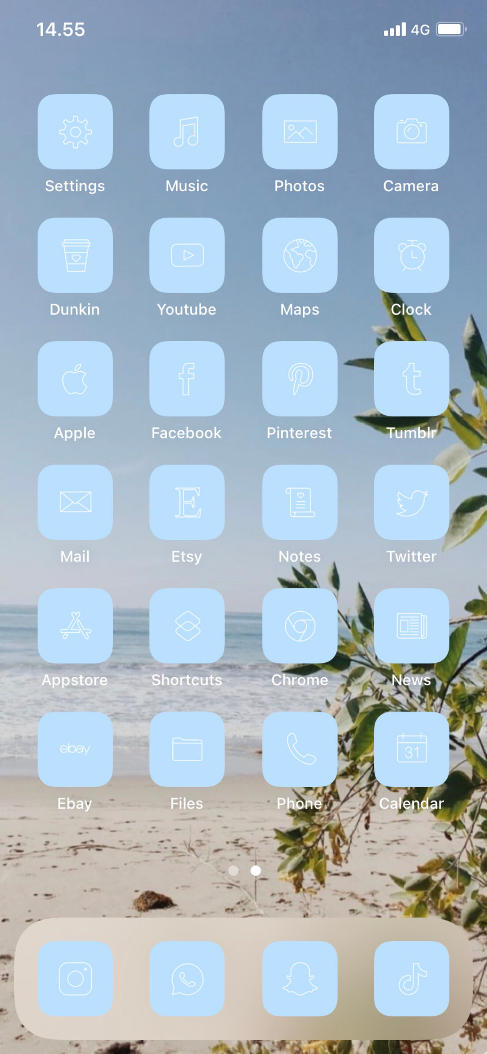 600 Blue Minimalistic App Icon Pack IOS 14 Blue - Etsy