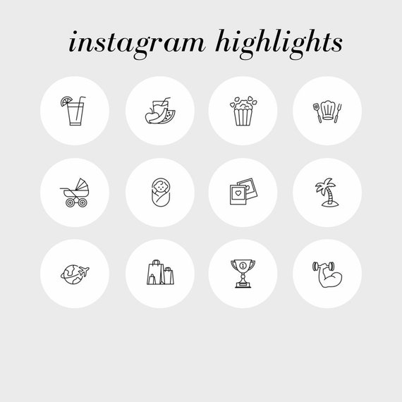 100 White Instagram Highlights Highlight Covers IOS 14 | Etsy