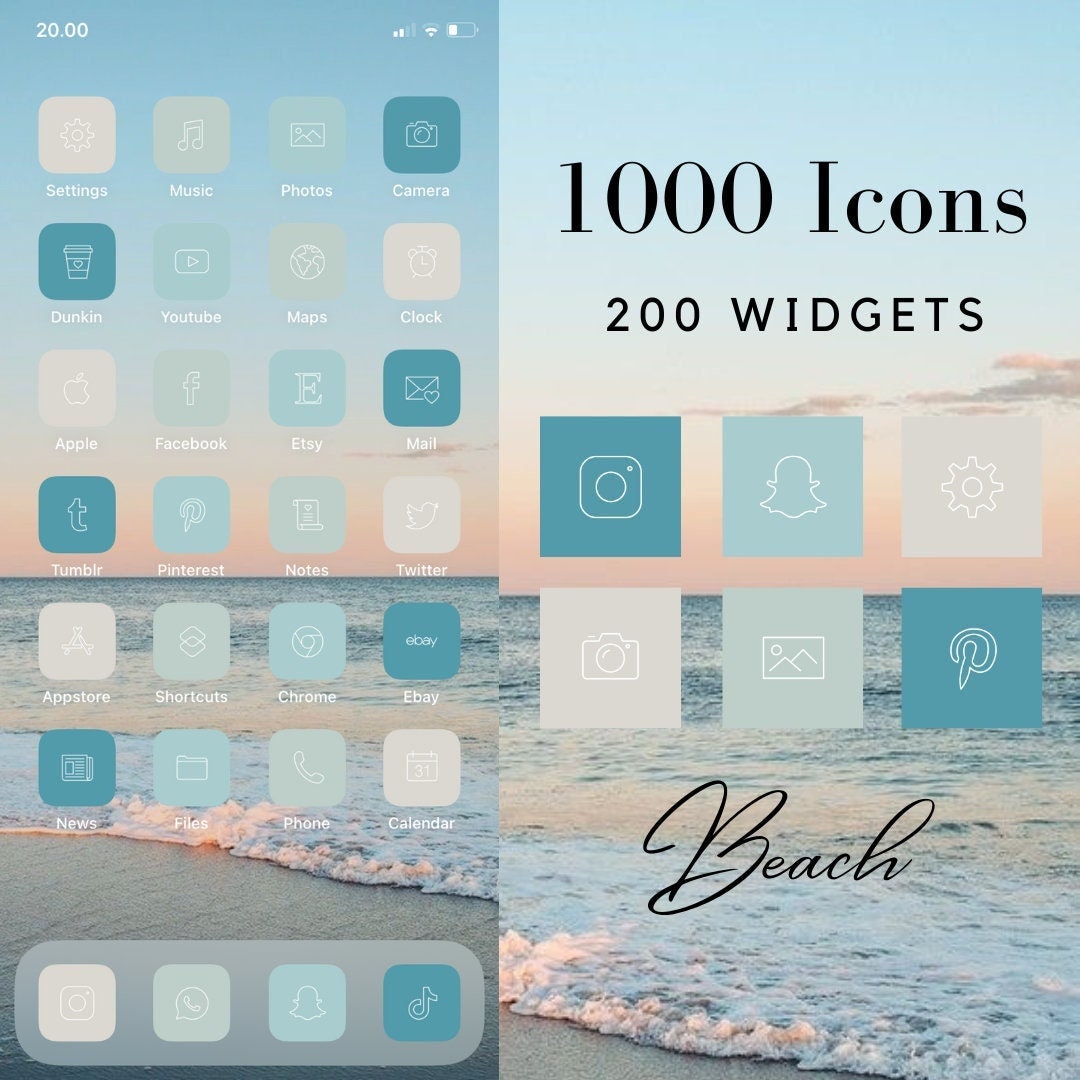 1000+ Blue Theme Minimalistic App Icon Pack | IOS 14/15 I Blue ...