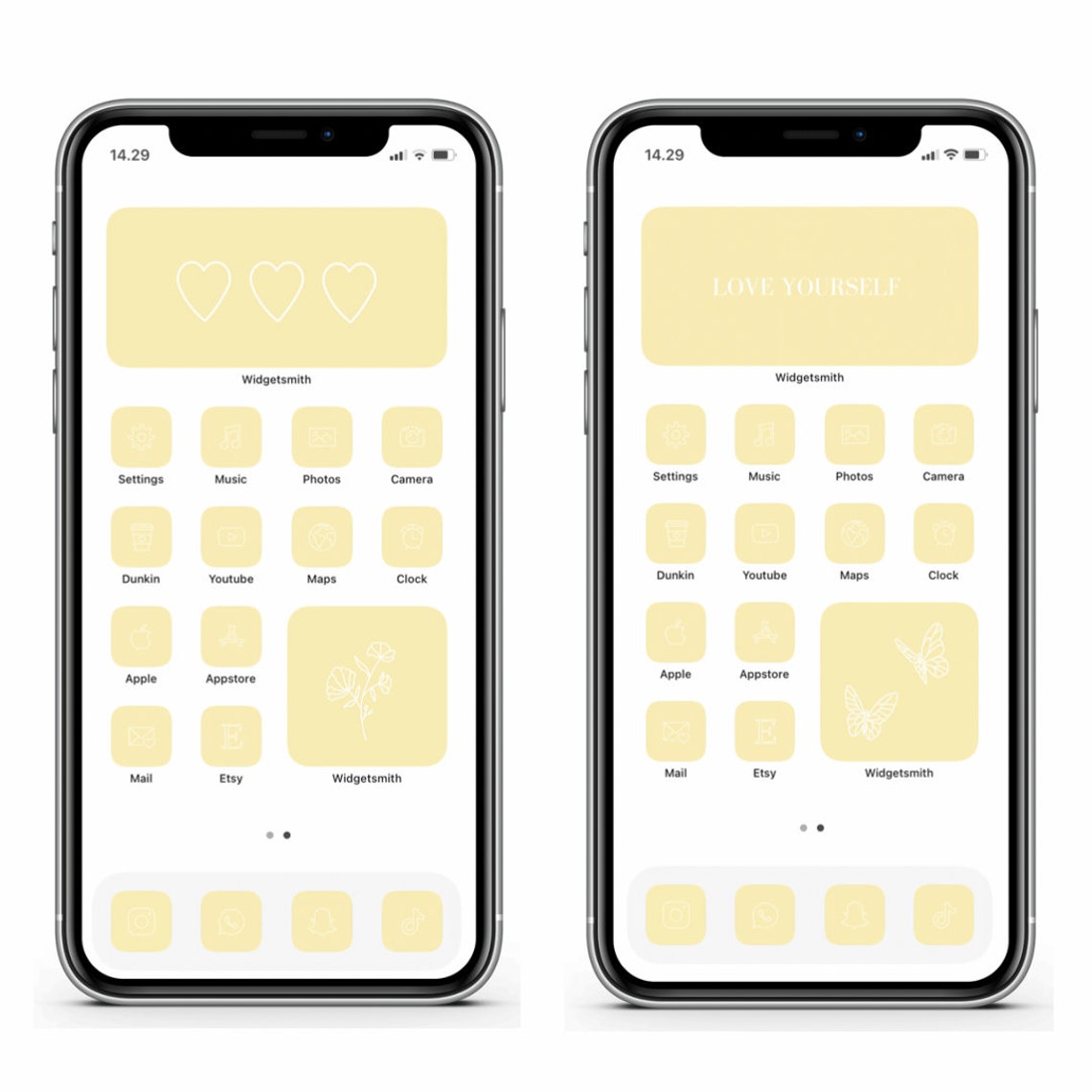 600+ Yellow Minimalistic App Icon Pack | IOS 14 | Yellow Minimalistic ...