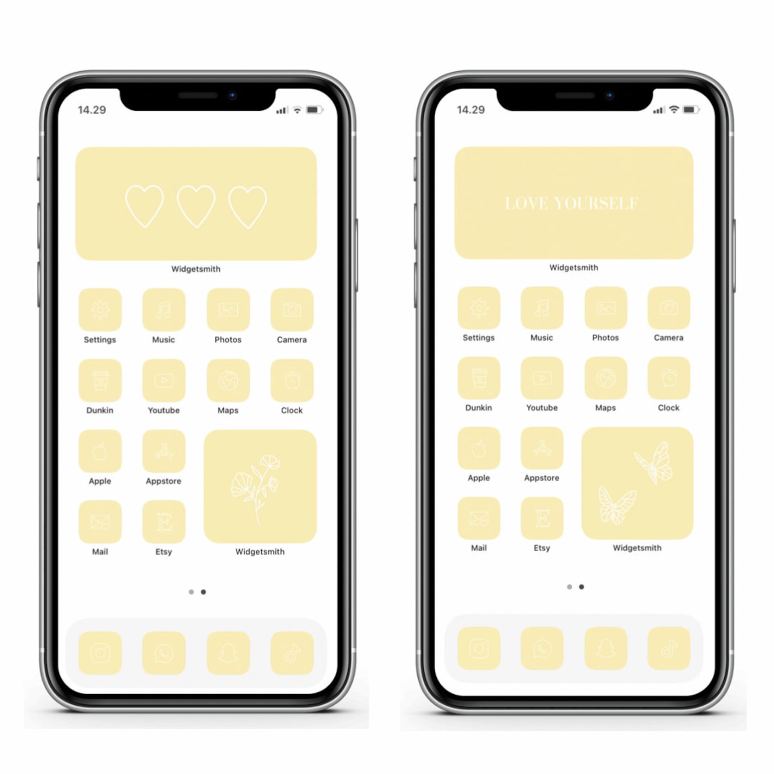 600+ Yellow Minimalistic App Icon Pack | IOS 14 | Yellow Minimalistic ...