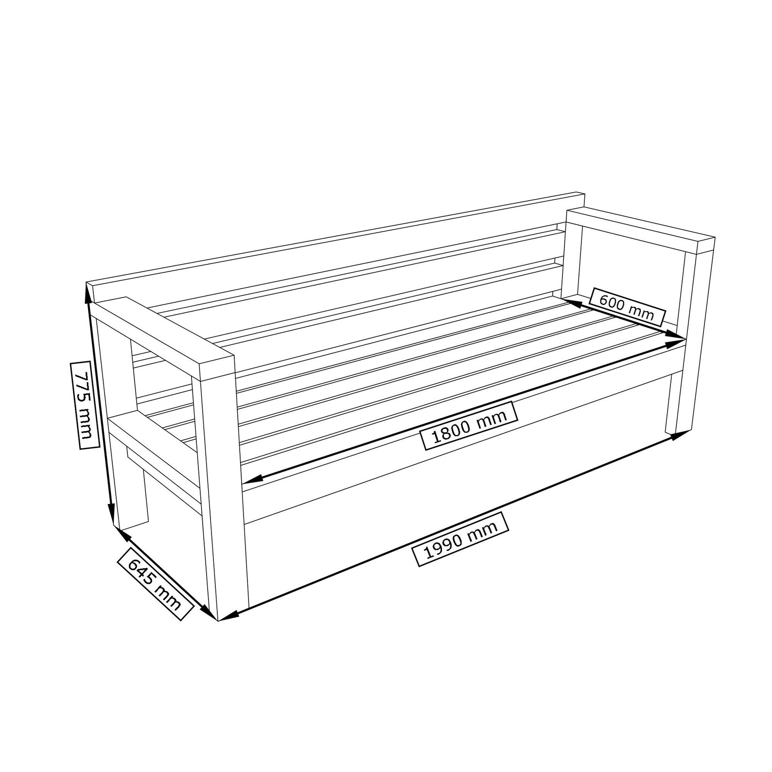 Build Plans Outdoor Sofa DIY Couch - Etsy
