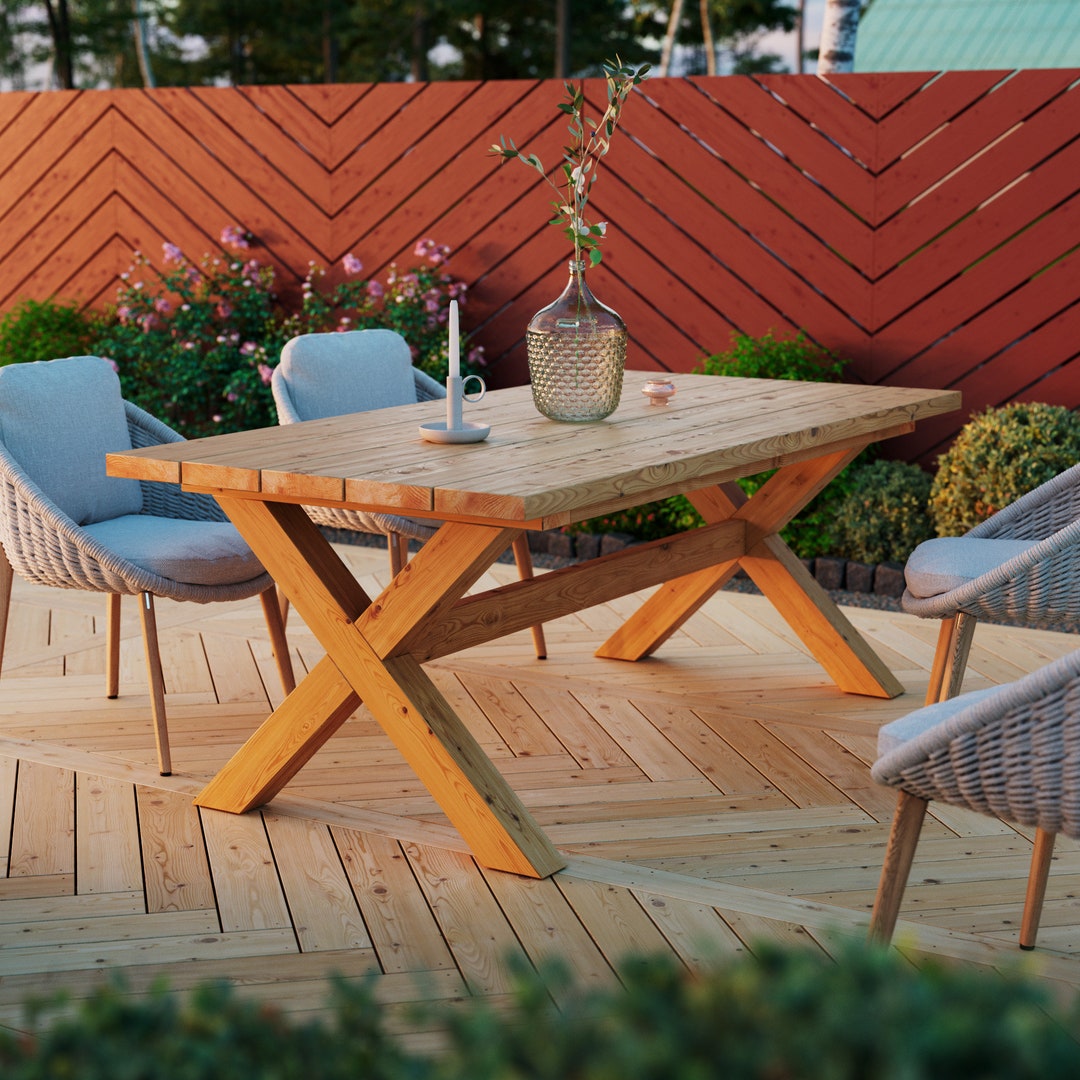 X-table, Cross Table, Outdoor, DIY Plan, Pdf Download, Beginner ...