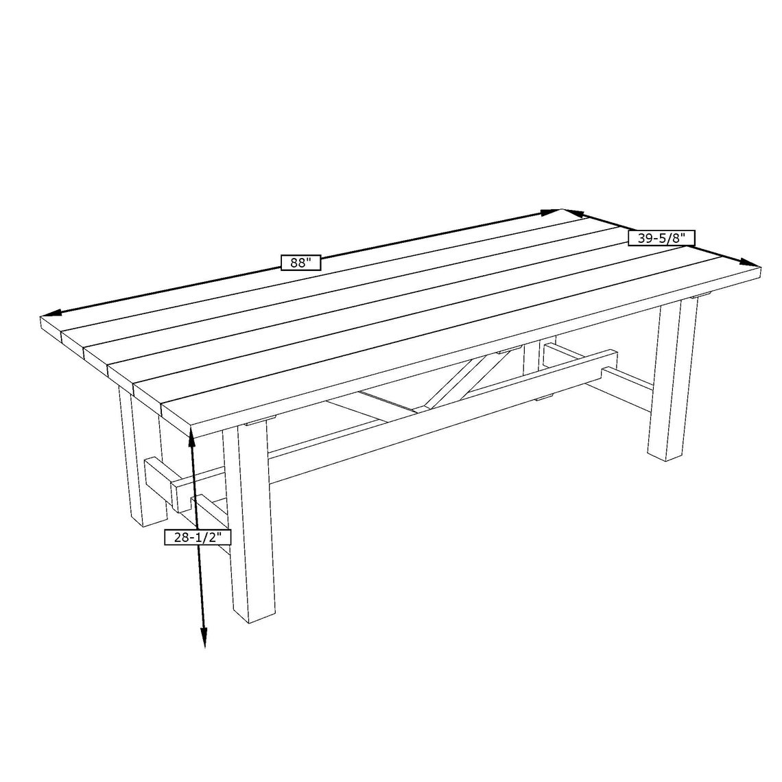 Scandinavian Table DIY Plan - Etsy