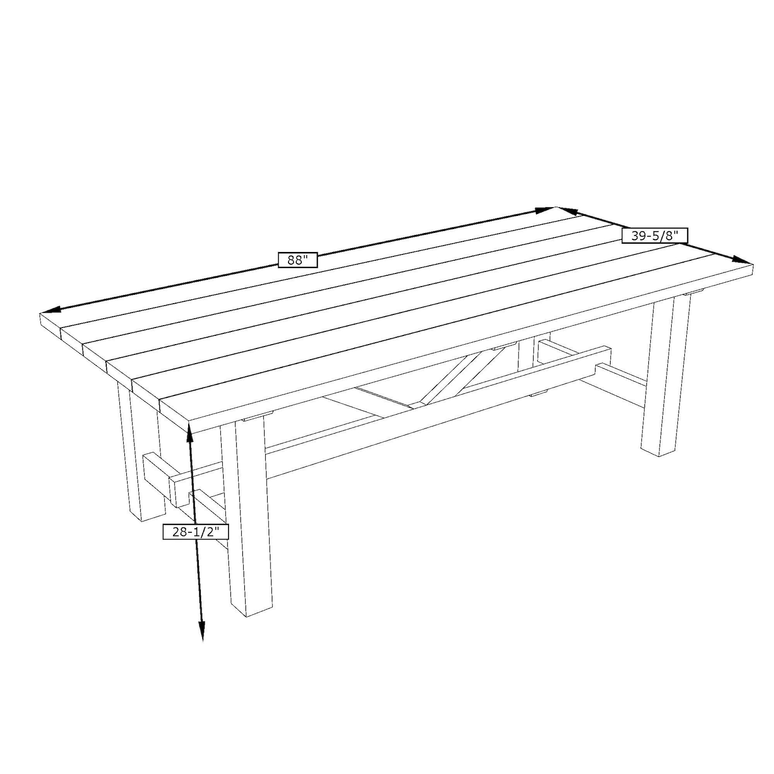 Scandinavian Table DIY Plan - Etsy