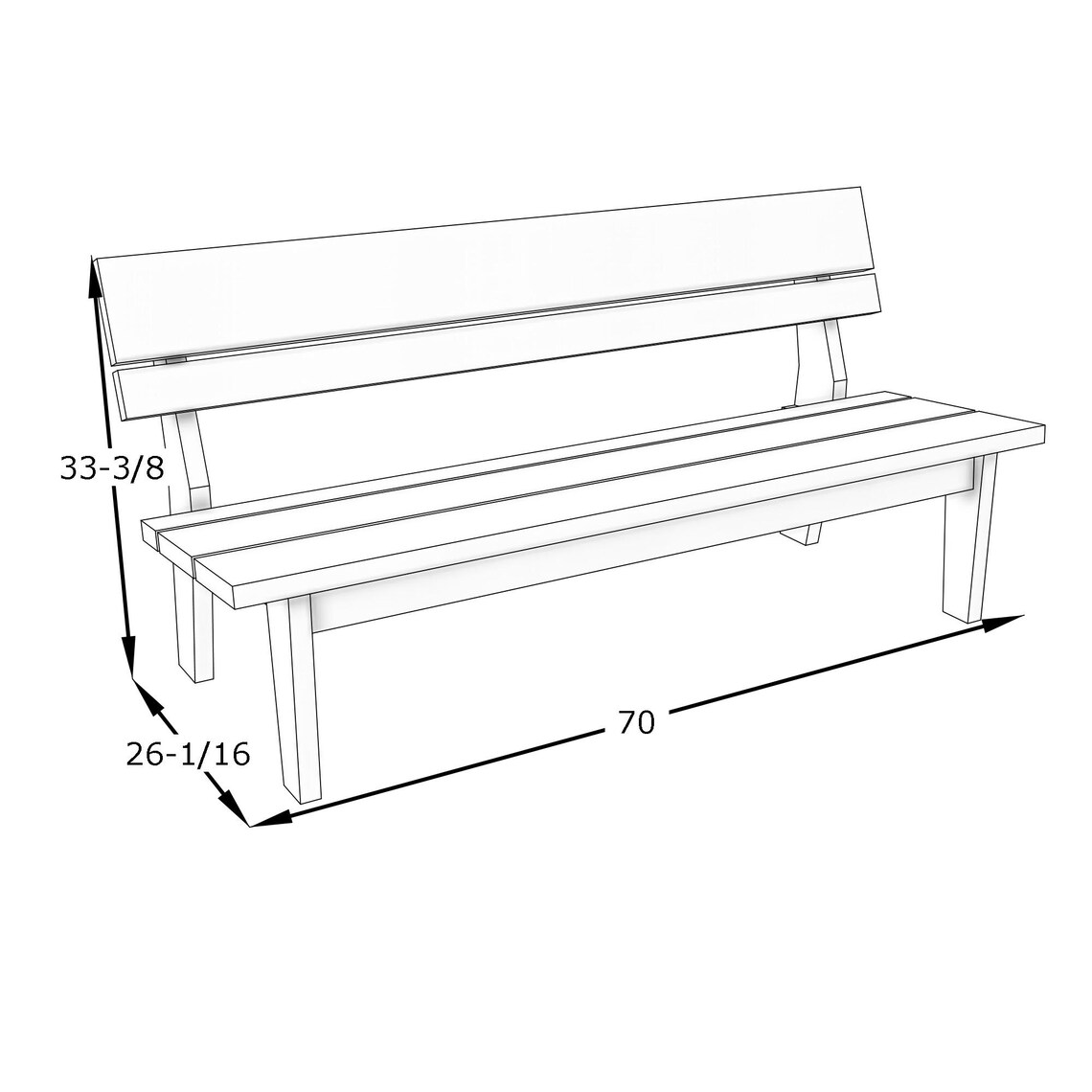 Garden Bench DIY Plan With Backrest: Beginner-friendly (PDF Download ...