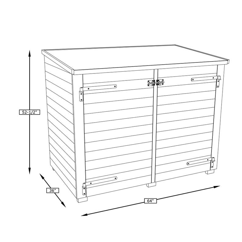 Garden Storage Cabinet Shed Box Medium Size, DIY Plan, Pdf Download ...