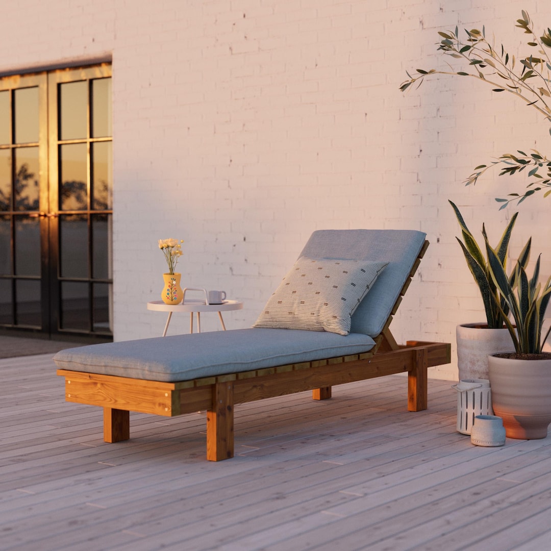 Outdoor Sunbed, DIY Plan, Pdf Download, Beginner-friendly, Blueprints ...