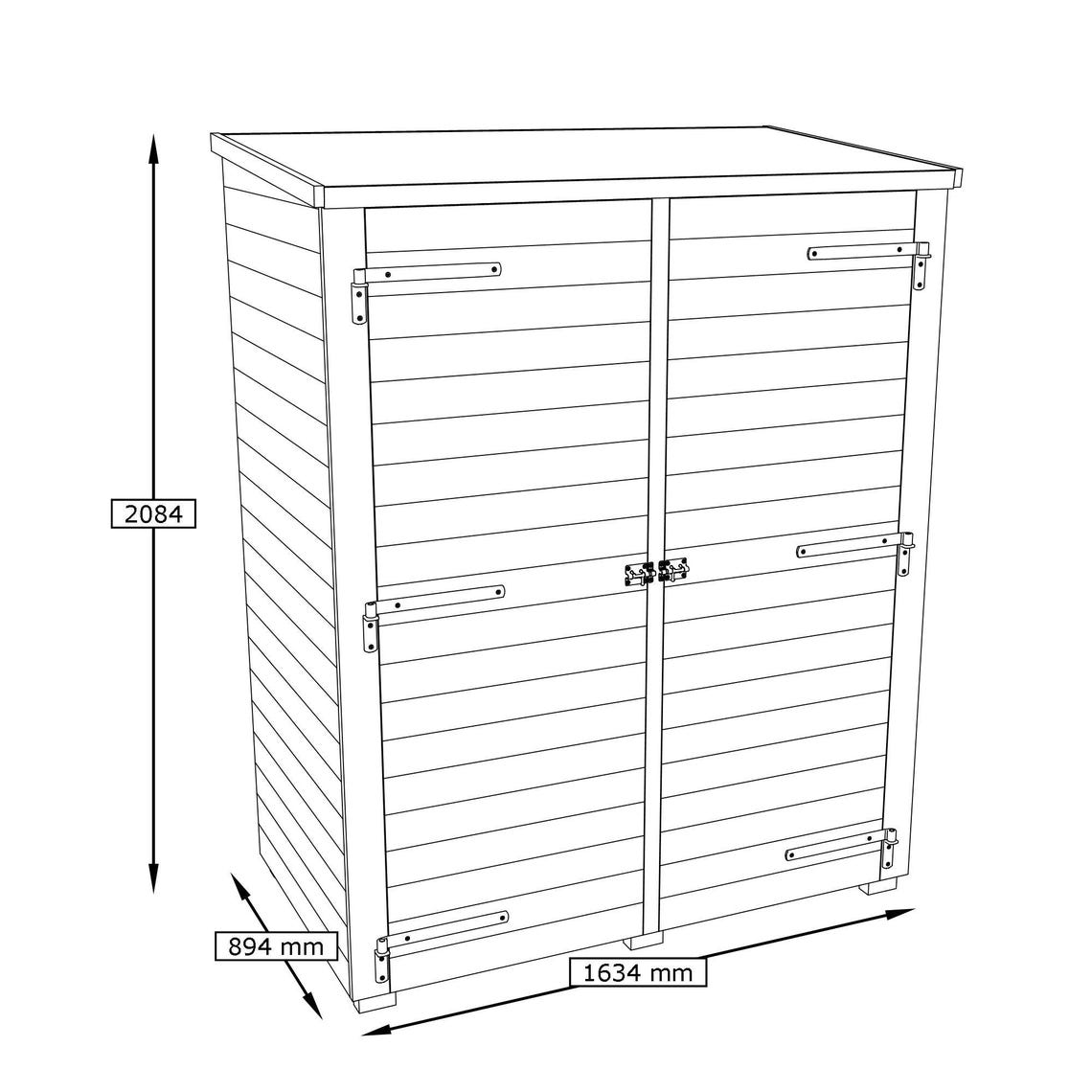 DIY Garden Storage Cabinet Plan: Shed Box Blueprints (PDF Download ...