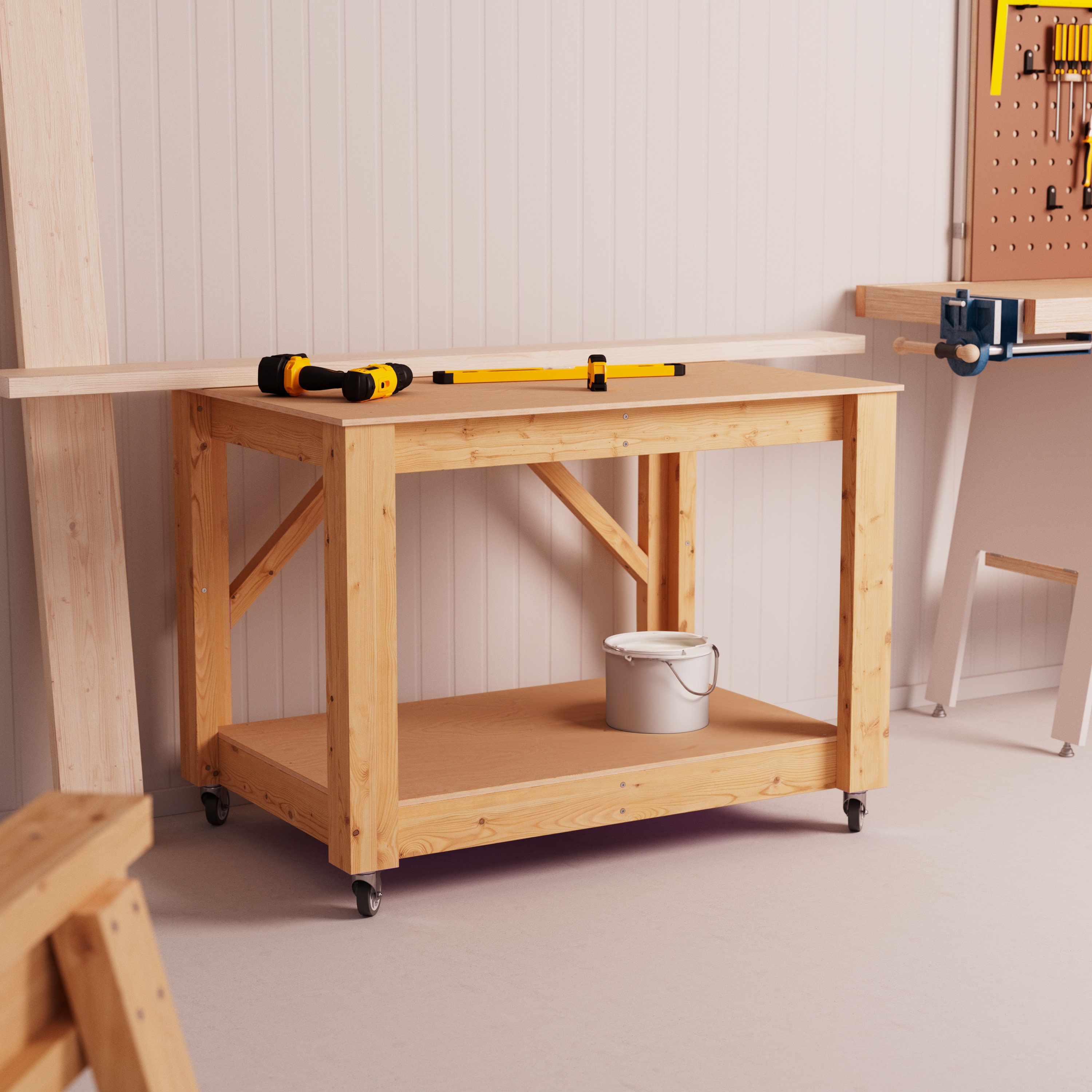 Narrow Workbench Design Ideas