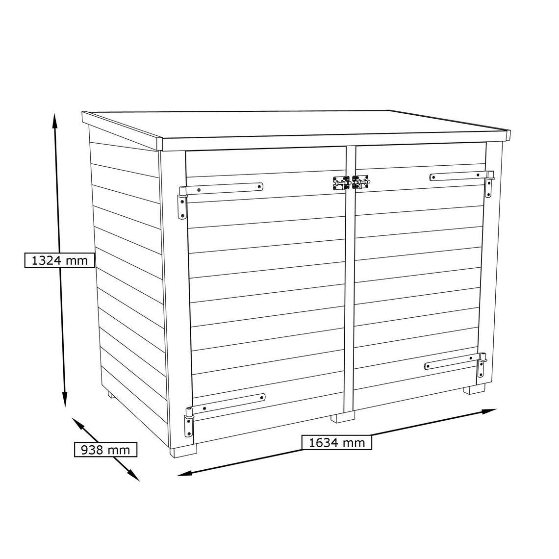 DIY Garden Storage Cabinet Plan: Shed Box Blueprints (PDF Download ...