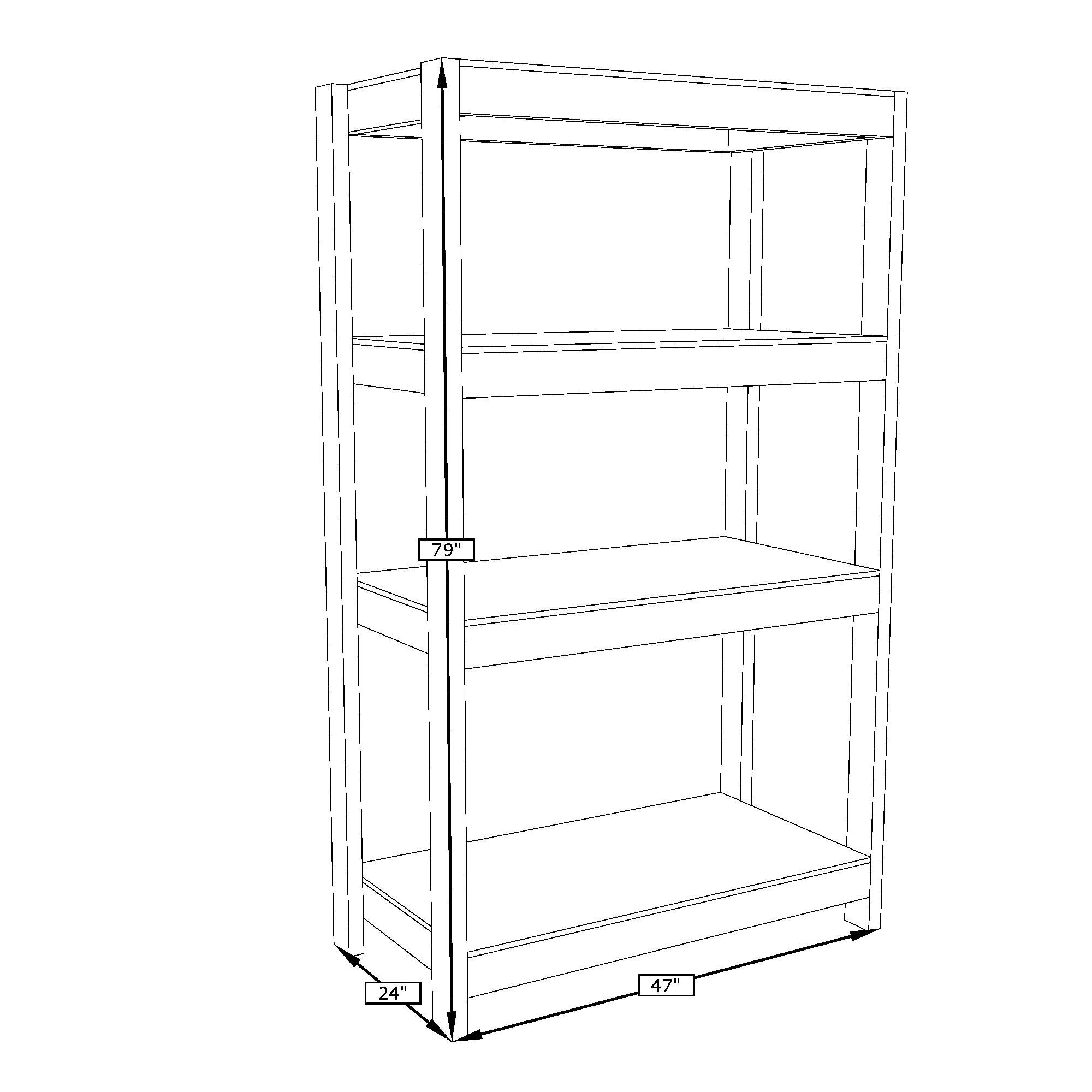 Storage Shelf, DIY Plan, Pdf Download, Beginner-friendly, Blueprints ...