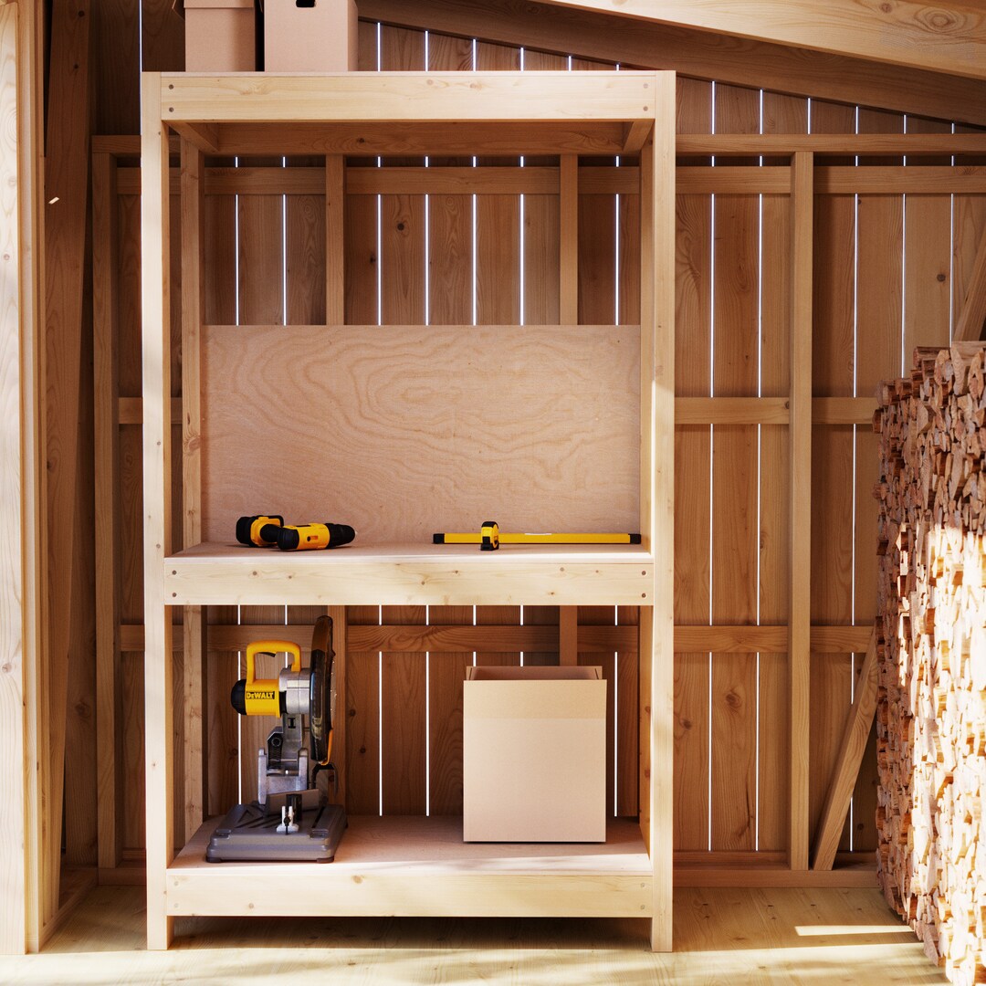 Storage Shelf Workbench, DIY Plan, Pdf Download, Beginner-friendly ...