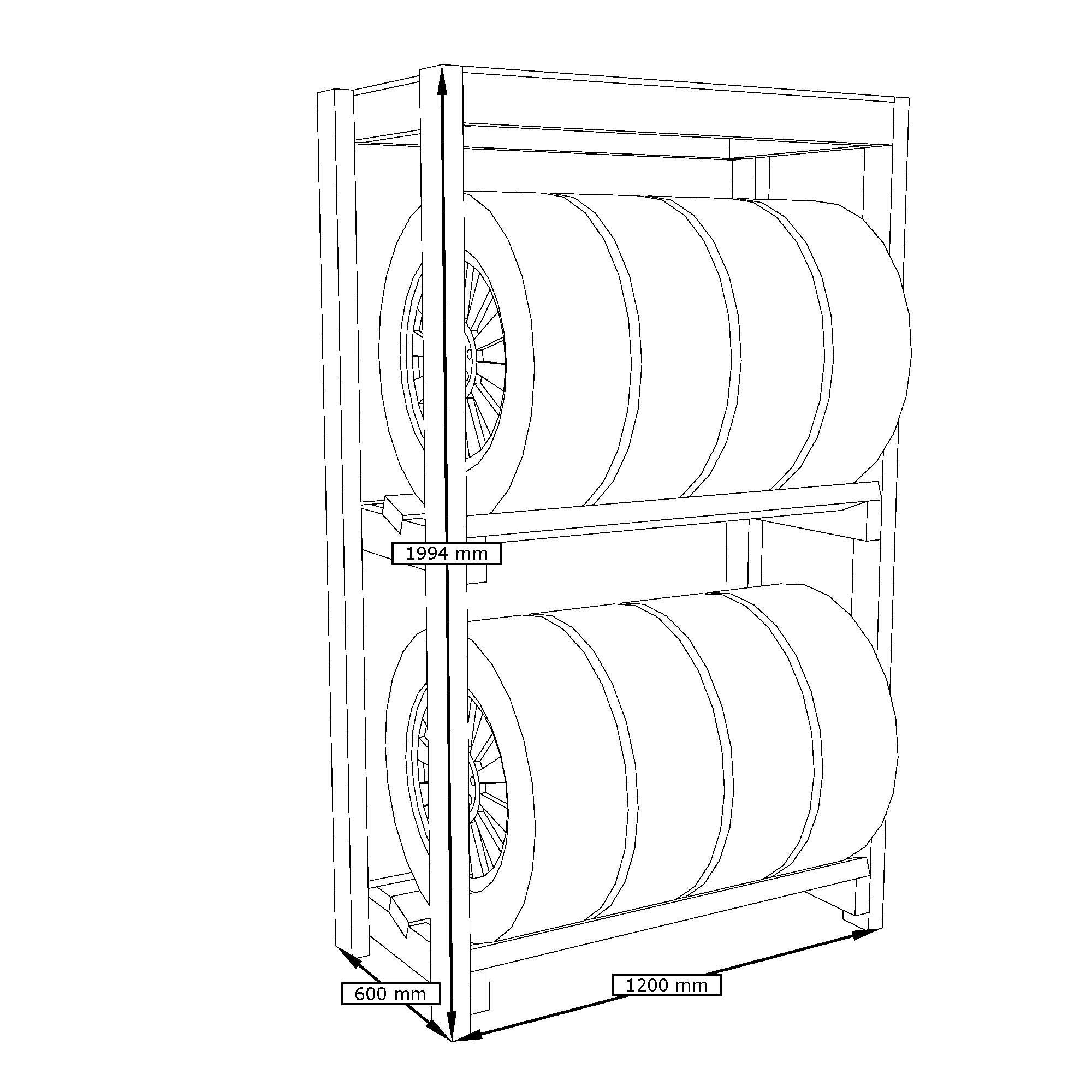 Tire Storage Rack Build Plan DIY - Etsy