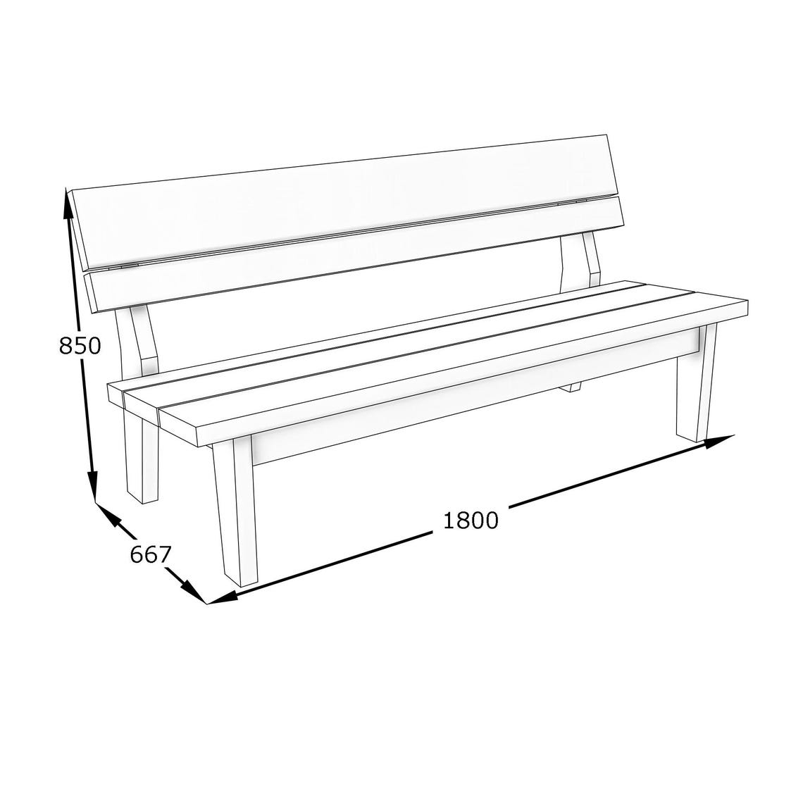 Garden Bench DIY Plan With Backrest: Beginner-friendly (PDF Download ...