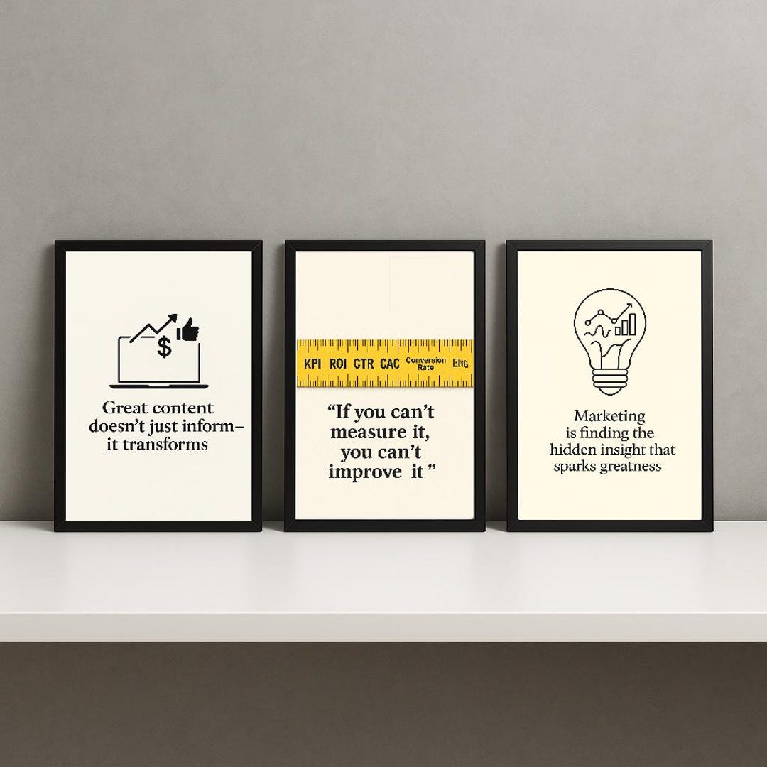 Printable Marketing Office Decor - A4 А3 Digital Posters Set – Social ...