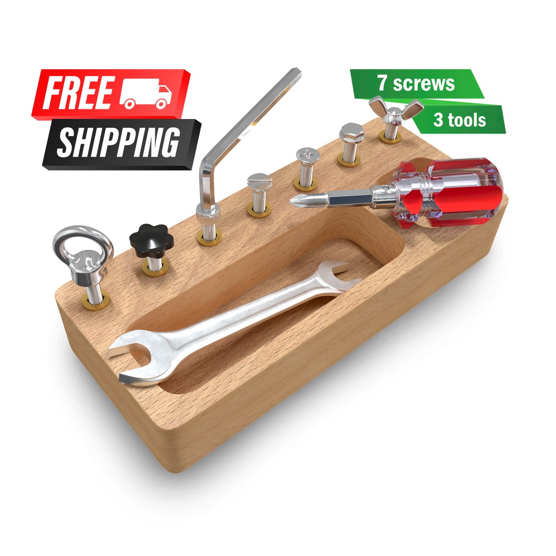 Montessori Toys Screwdriver Board Set Wooden Montessori Toys - Etsy