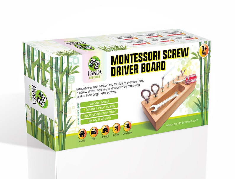 Montessori Toys Screwdriver Board Set Wooden Montessori Toys - Etsy