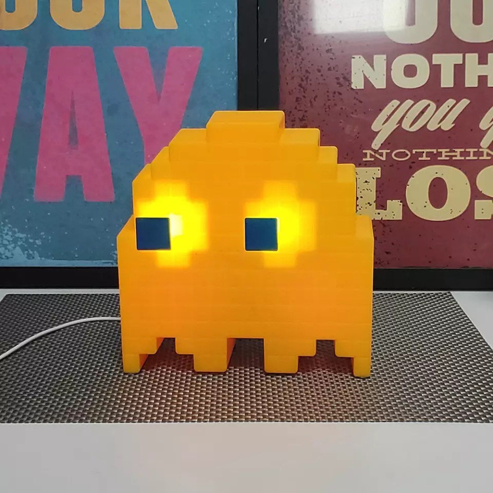 Pac Man lights Custom Pac Man Led Night Light Retro Jumbo | Etsy