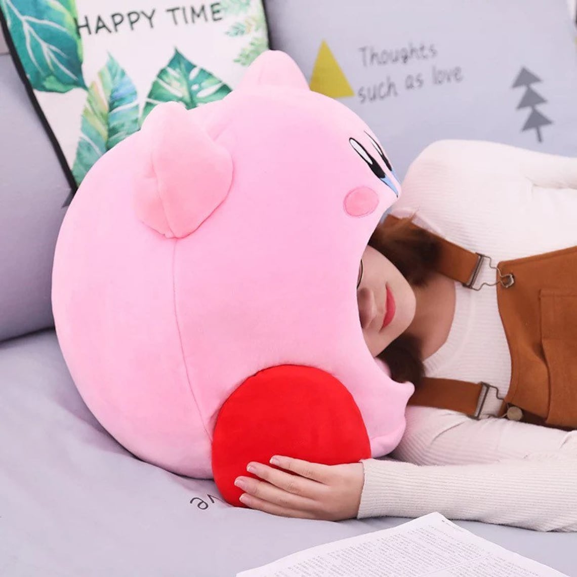 Kirby Sleep Pillow Custom Kirby Sleep Cushion | Etsy