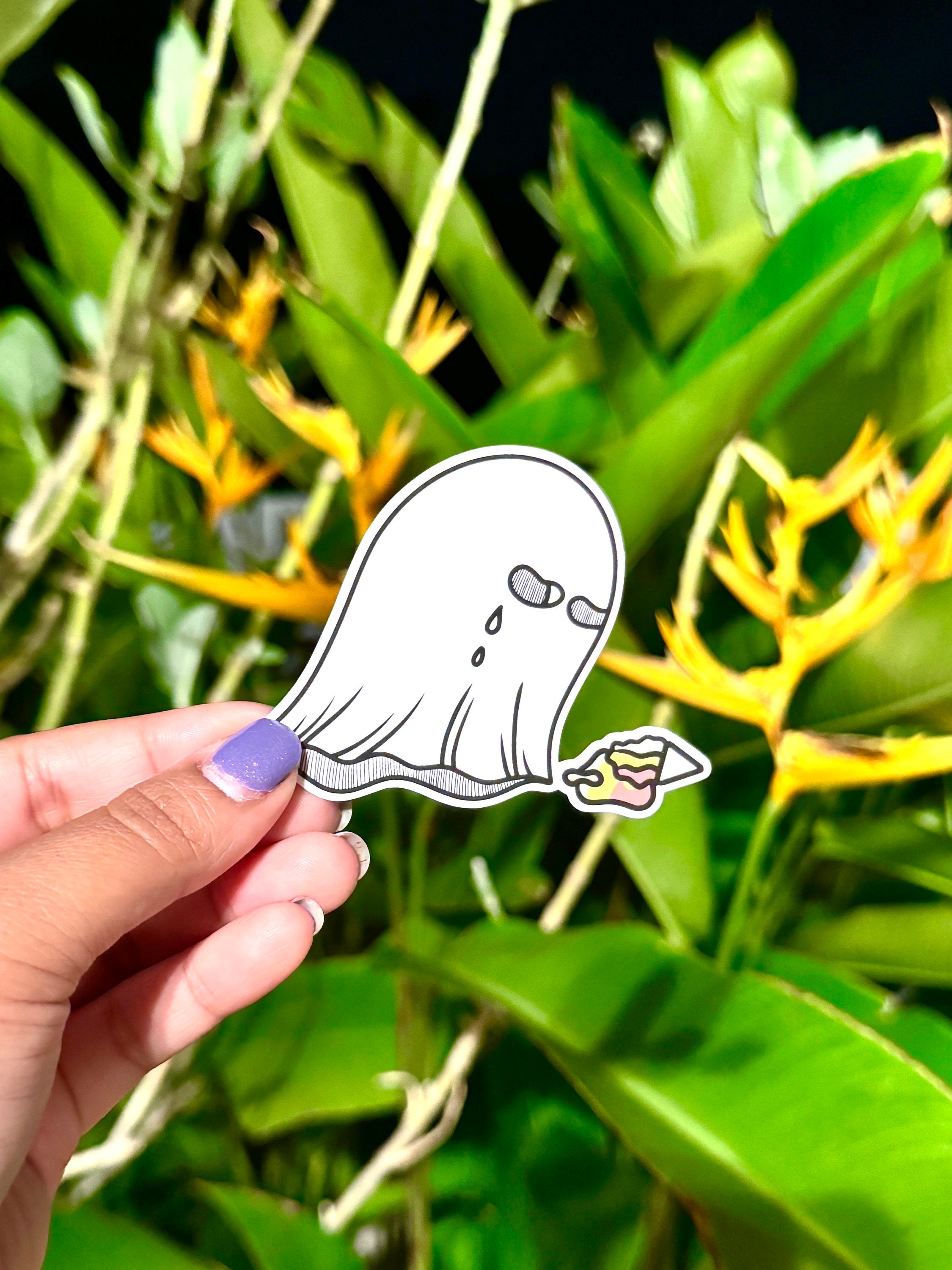 Shaved Ice Ghost Sticker Ghost Sticker Halloween Sticker - Etsy