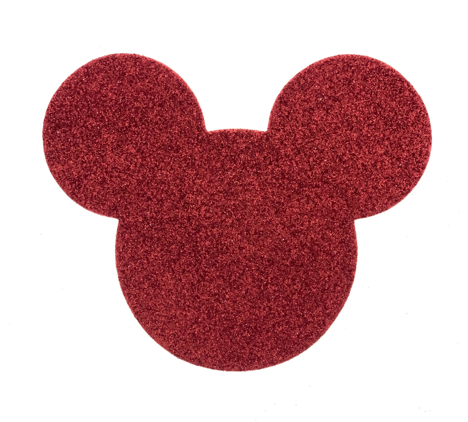 Glittered Mickey Mouse Head, 4.5" Eva Foam Party Decoration (10 Count ...