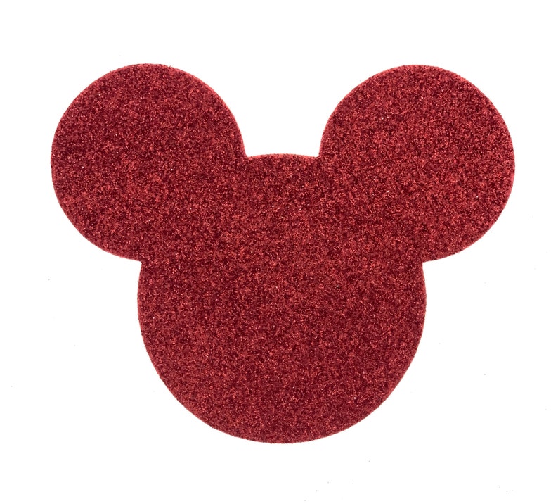 10 Count, 4.5" Inches Mickey Mouse Head Glittered Eva Foam, Party ...
