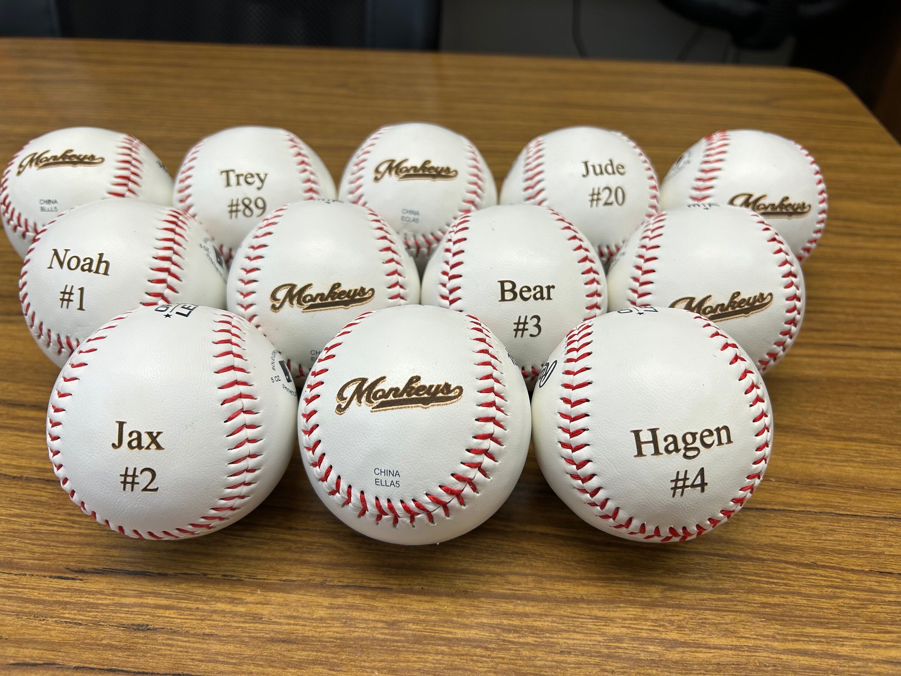 BULK Personalized Engraved Team Baseballs - Etsy