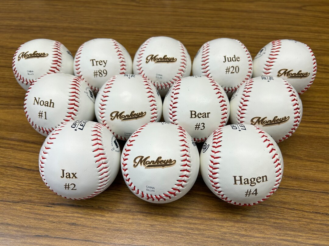 BULK Personalized Engraved Team Baseballs - Etsy