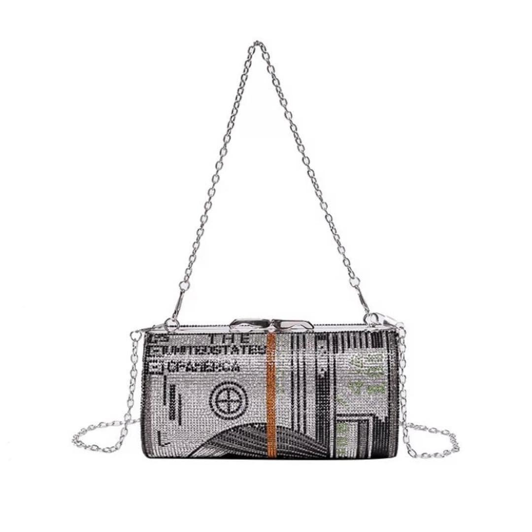 Money Purse Money Bag Rhinestone Crystal Bling Money Roll - Etsy
