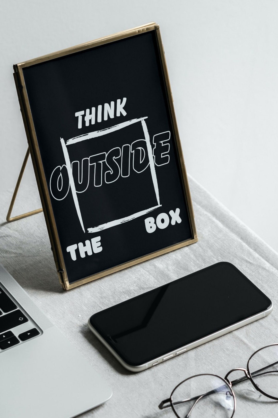 Think Outside the Box Sign Poster SVG Lawyer Gift Funny Office Decor ...