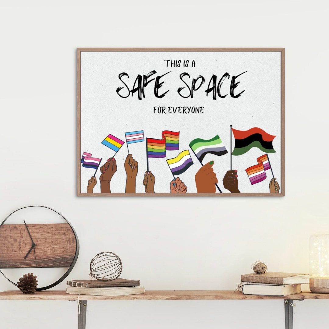 Safe Space Art/safe Space Sign/safe Space - Etsy