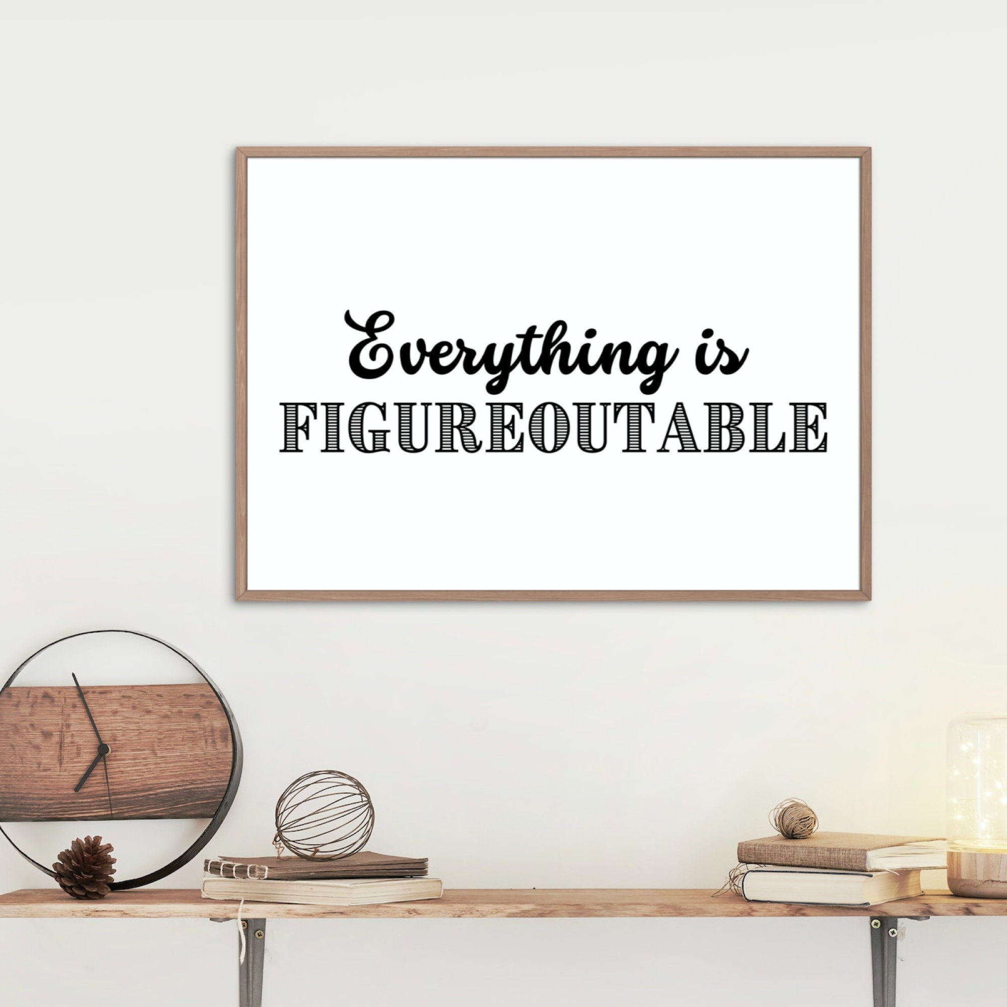 Everything is Figureoutable/quotes Wall Art/quotes Poster Prints ...