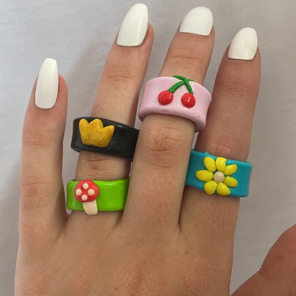 Polymer Clay Ring - Etsy