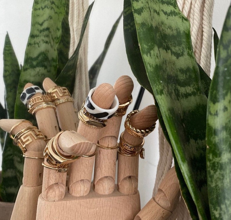 Handmade Polymer Clay Cow Print Band Rings Cool Quirky - Etsy