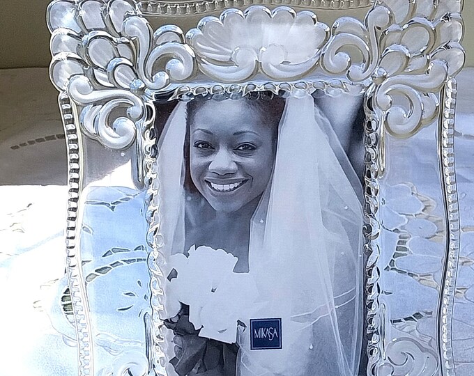 Vintage Mikasa Crystal Glass Frame spring Garden - Etsy