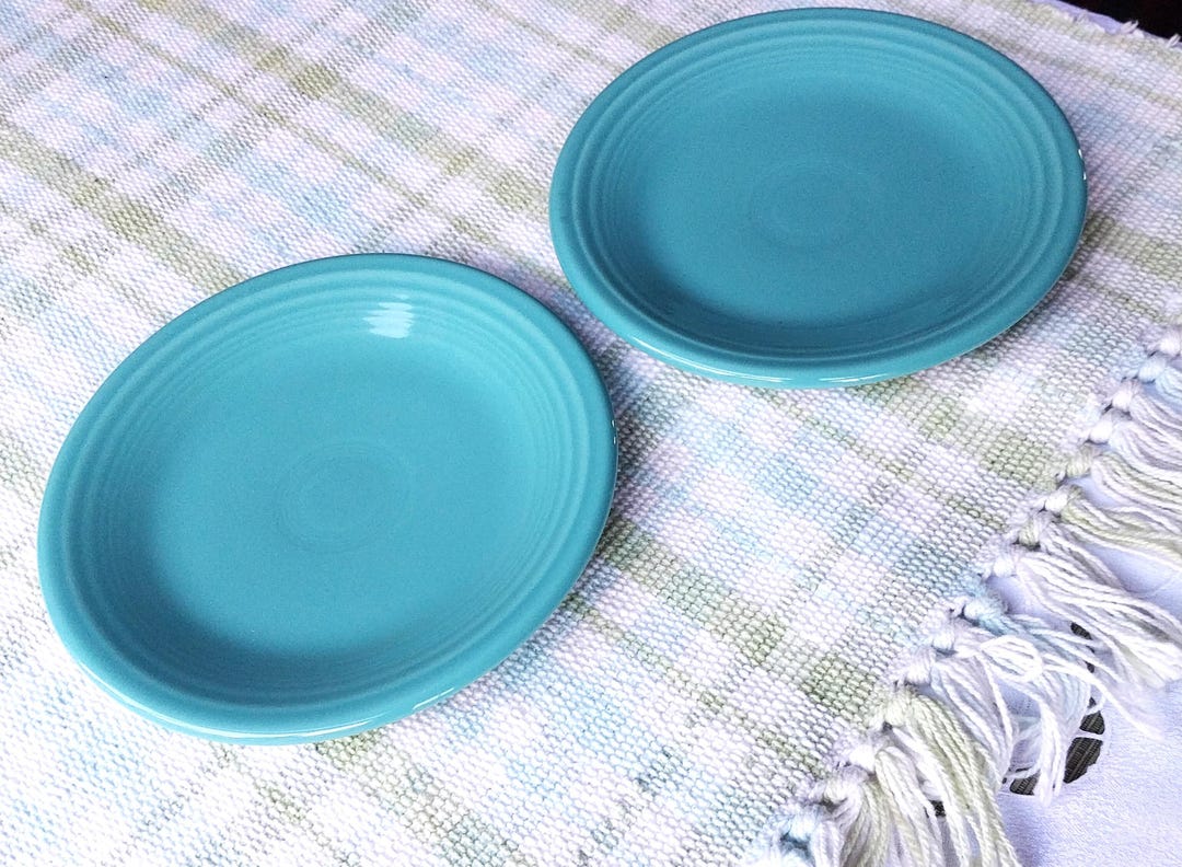 Fiestaware Turquoise 7.25 Salad Plate Vintage Set of 2 - Etsy